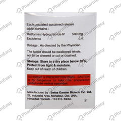 Insuform Sr 500 MG Tablet (10): Uses, Side Effects, Price & Dosage ...