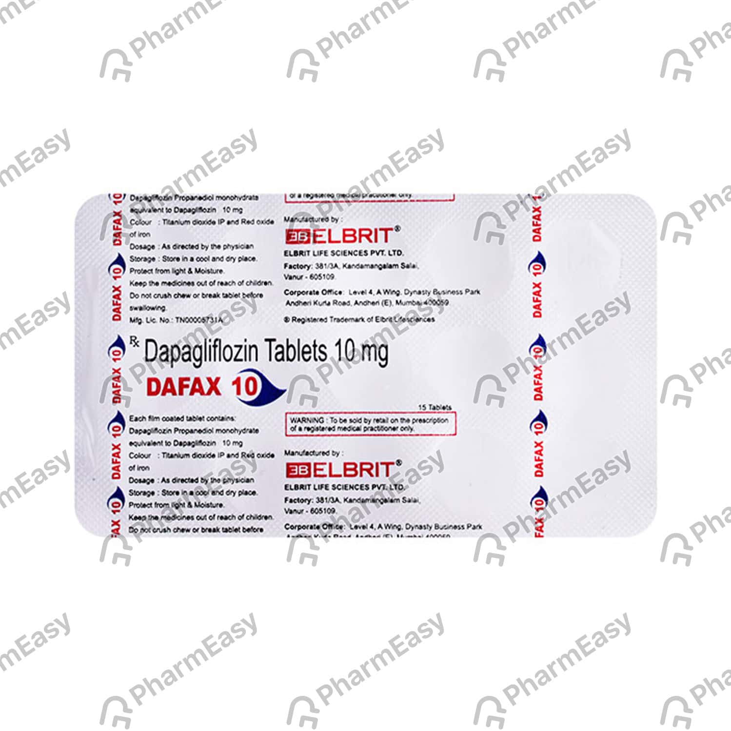 Dafax 10 MG Tablet (15): Uses, Side Effects, Price & Dosage | PharmEasy