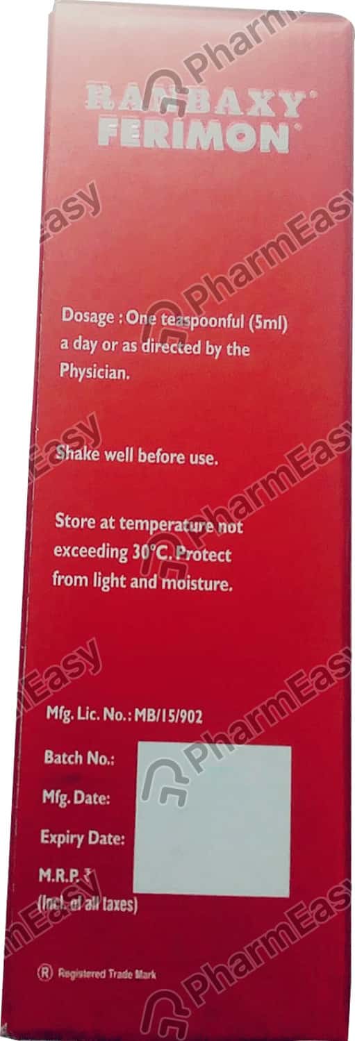 Ferimon Bottle Of 225ml Syrup: Uses, Side Effects, Price & Dosage ...