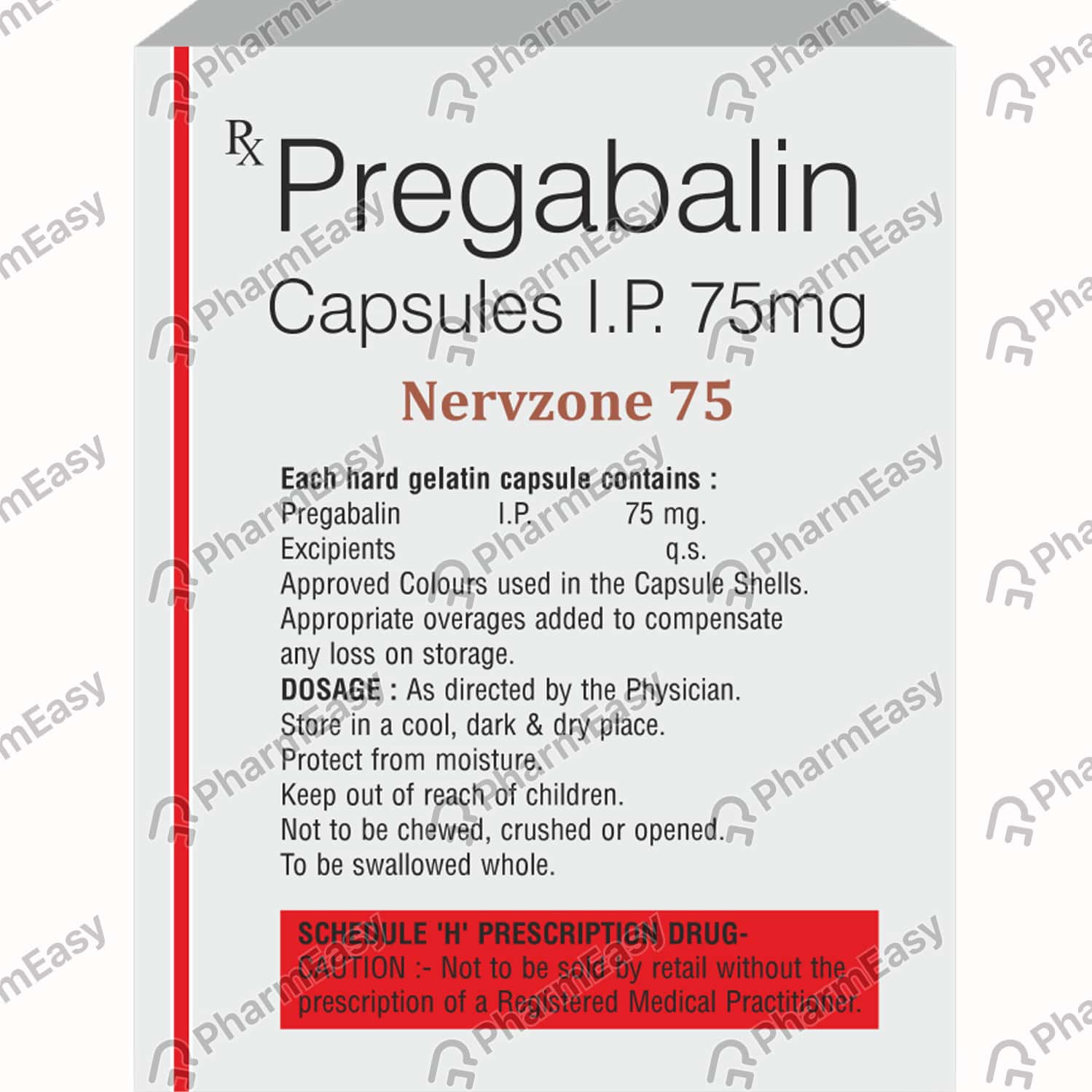 Buy Nervzone 75 MG Capsule (10) Online at Flat 15% OFF | PharmEasy