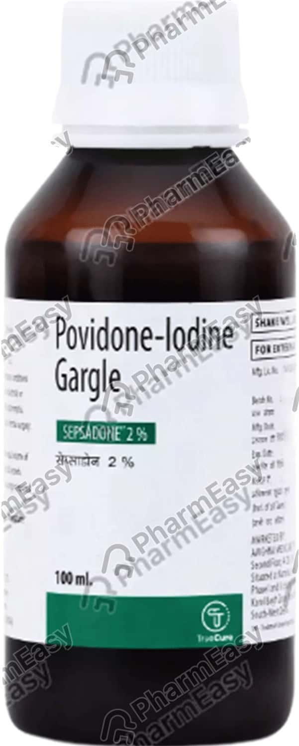 Sepsadone 2 % Gargle (100): Uses, Side Effects, Price & Dosage | PharmEasy