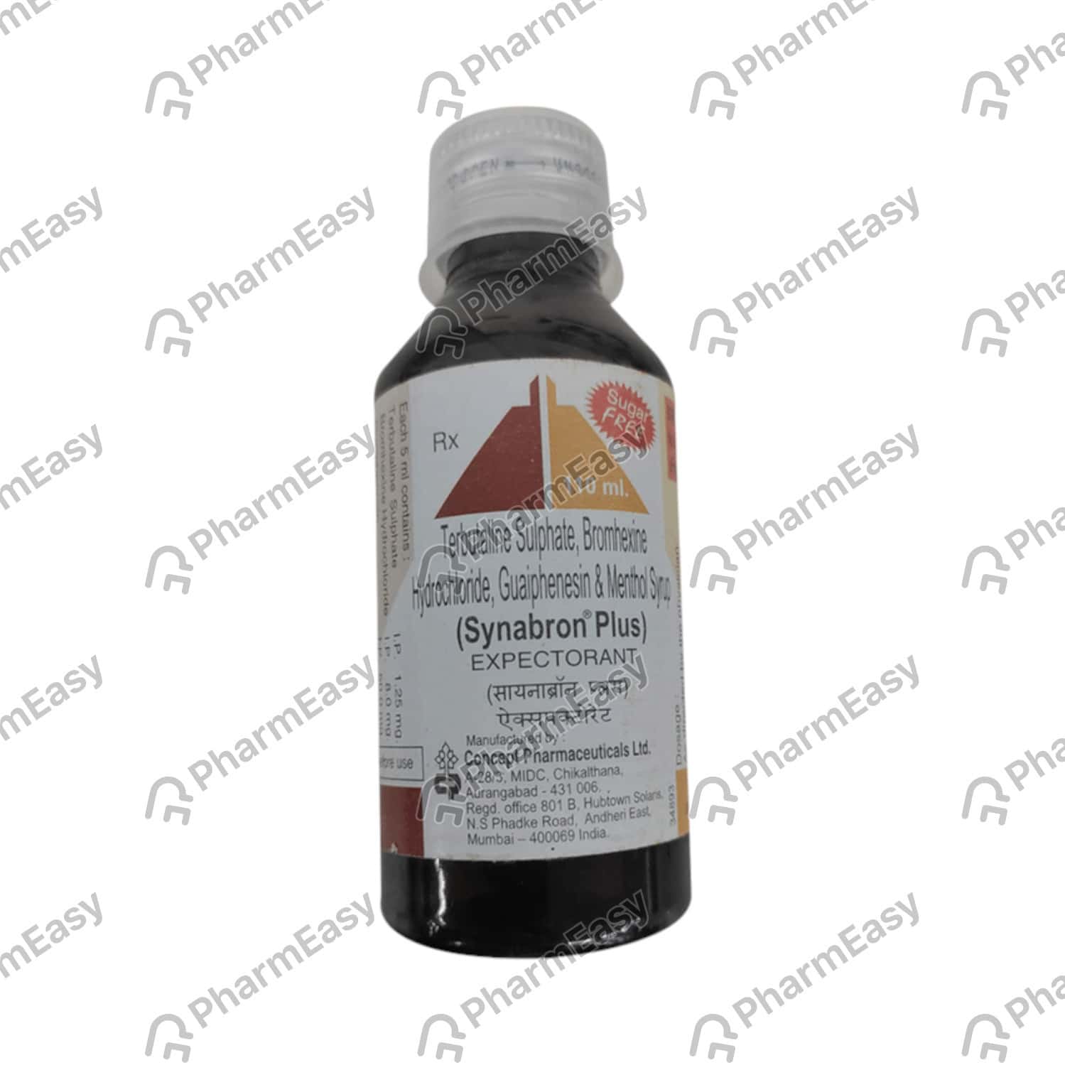 Synabron Plus Sugar Free Bottle Of 110ml Expectorant: Uses, Side ...