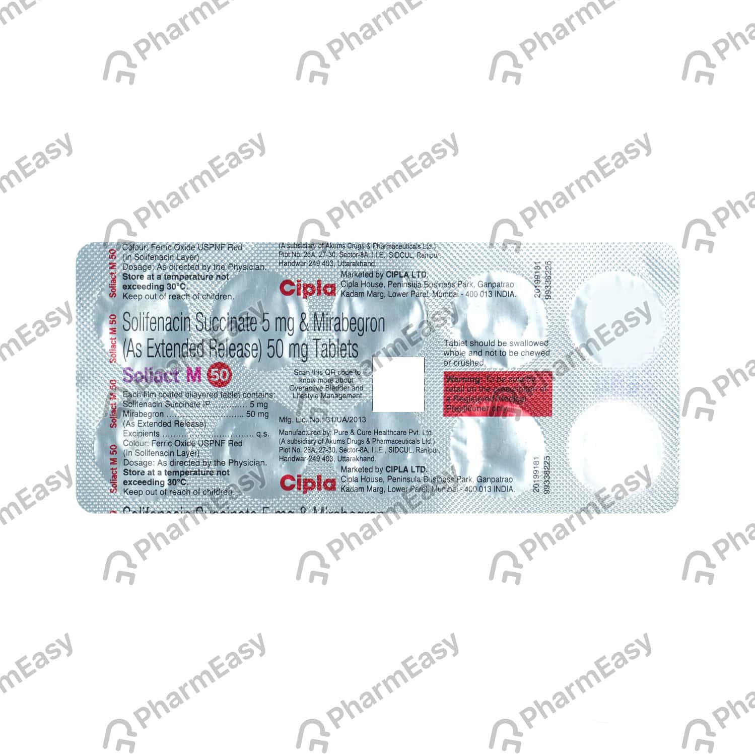 Soliact M 50mg Strip Of 10 Tablets: Uses, Side Effects, Price & Dosage ...