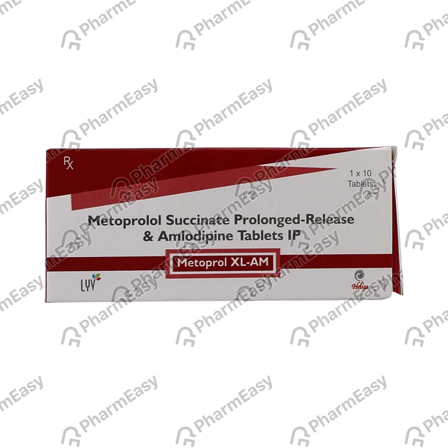 Metoprol Xl Am 50/5mg Strip Of 15 Tablets: Uses, Side Effects, Price ...