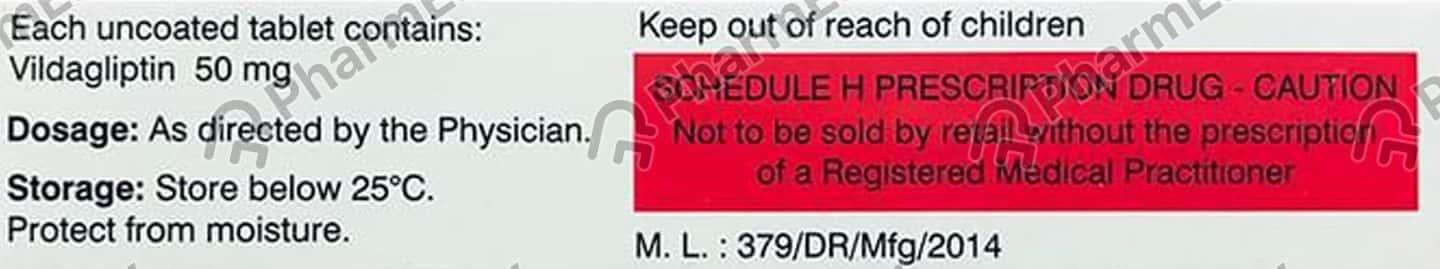 Vildanat 50 MG Tablet (14): Uses, Side Effects, Price & Dosage | PharmEasy