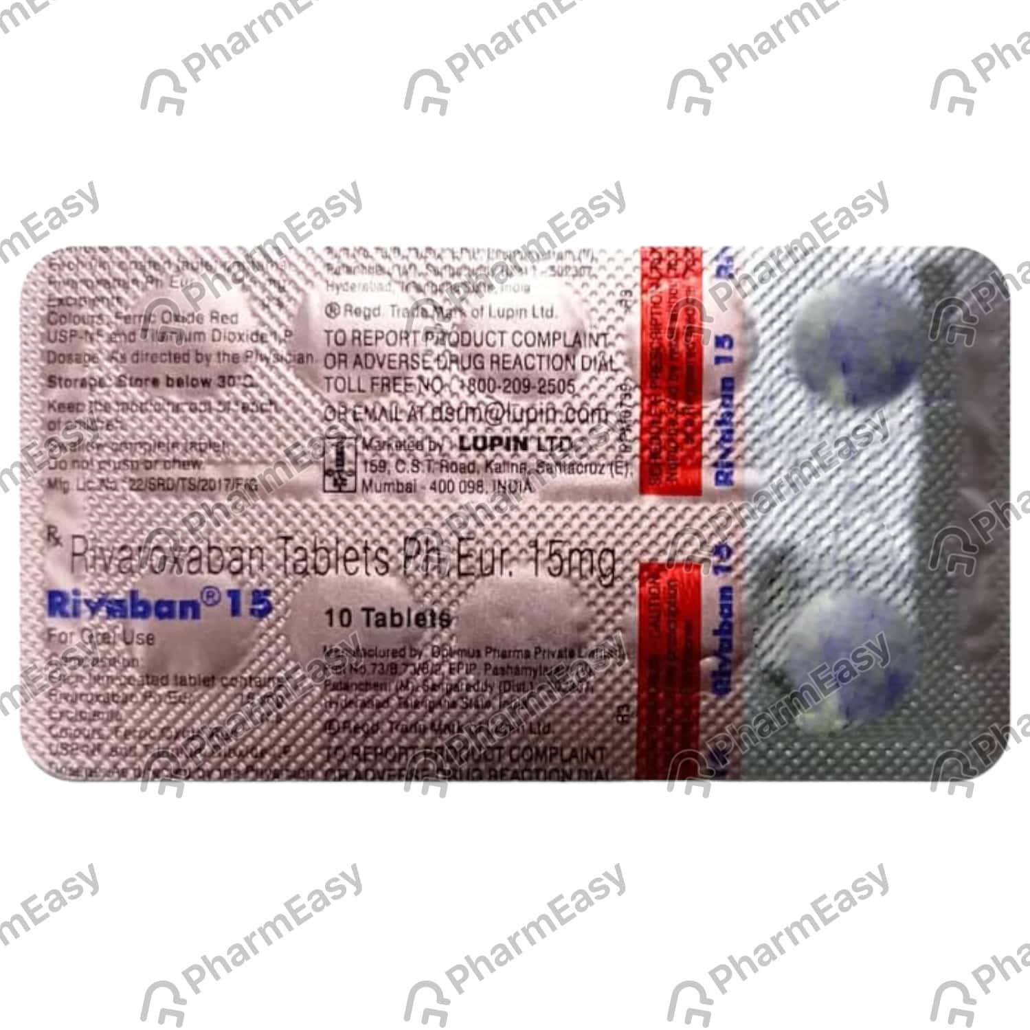 Rivaban 15 MG Tablet (10): Uses, Side Effects, Price & Dosage | PharmEasy