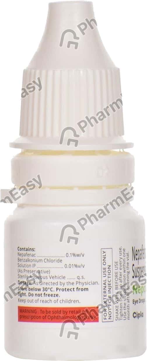 Nepcinac 0.1 %W/V Eye Drop (5): Uses, Side Effects, Price & Dosage ...