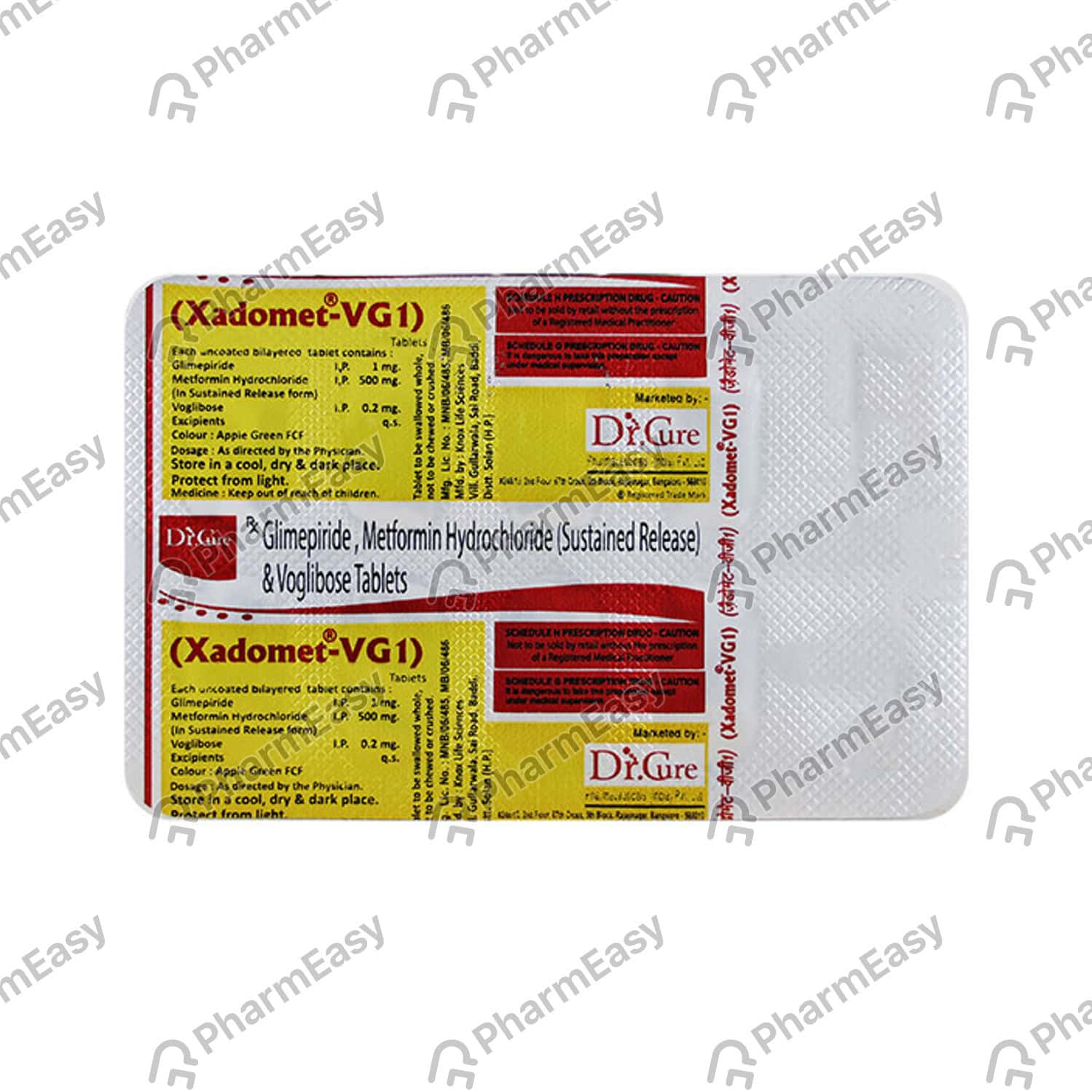 Xadomet Vg 1mg Strip Of 10 Tablets: Uses, Side Effects, Price & Dosage ...