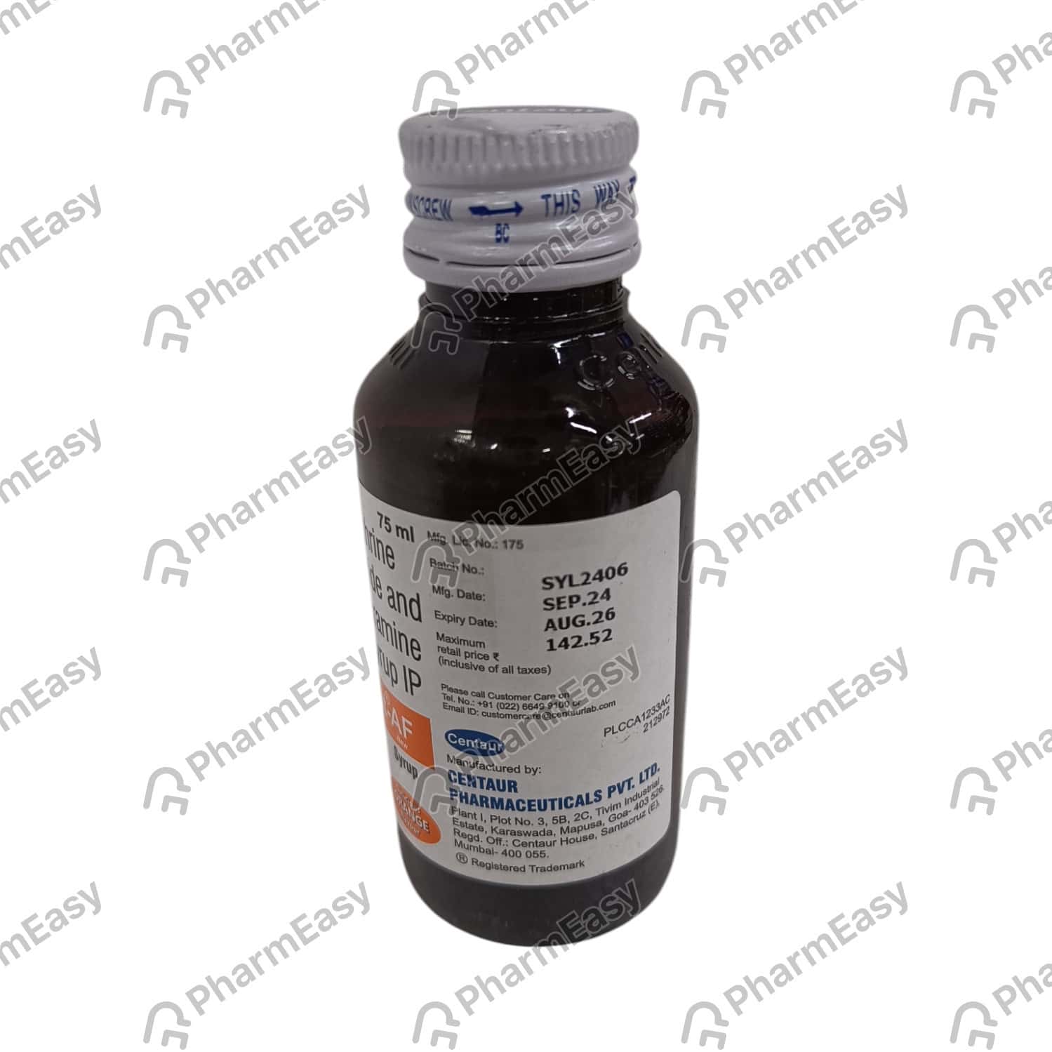 Buy Sinarest Af New Delicious Orange Flavour Bottle Of 75ml Syrup ...