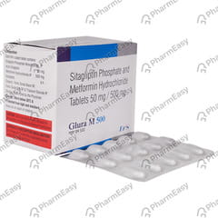 Glura M 500mg Strip Of 15 Tablets: Uses, Side Effects, Price & Dosage ...