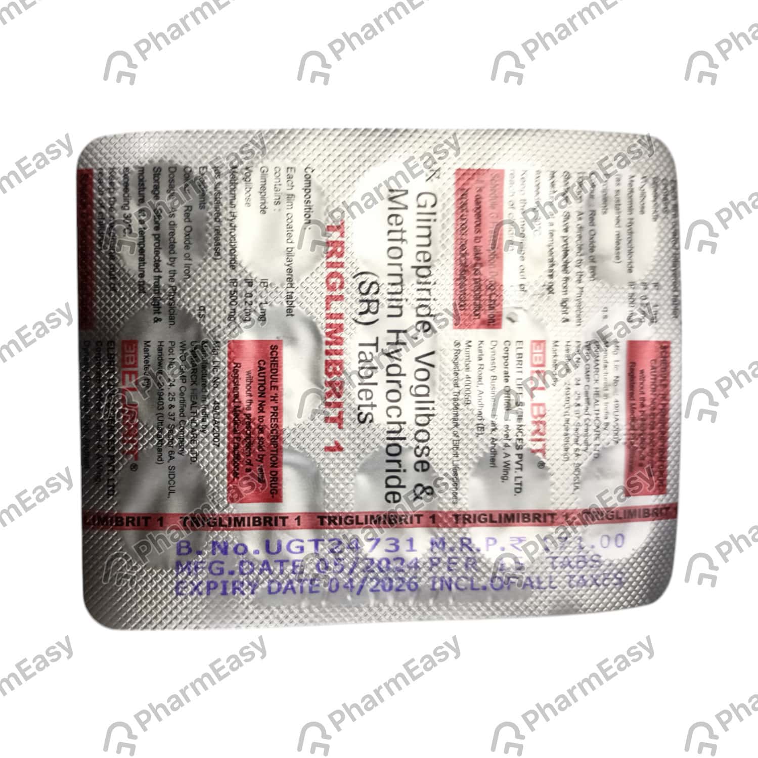 Triglimibrit 1mg Strip Of 15 Tablets: Uses, Side Effects, Price ...