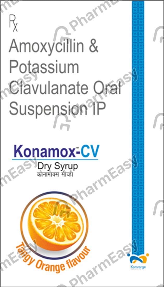 Konamox Cv Tangy Orange Flavour Dry Syrup 30ml: Uses, Side Effects ...