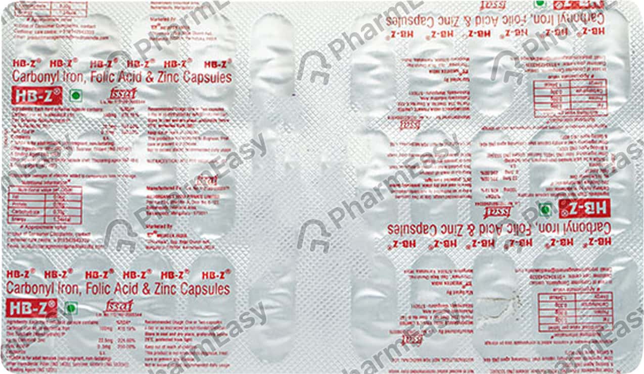 Hb Z Strip Of 30 Capsules: Uses, Side Effects, Price & Dosage | PharmEasy