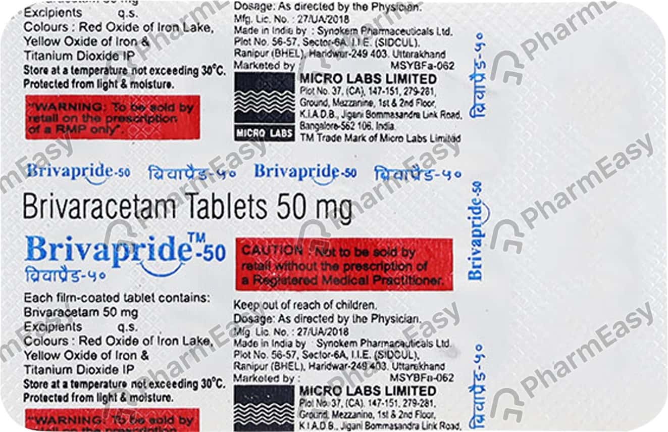 Brivapride 50 MG Tablet (10): Uses, Side Effects, Price & Dosage ...