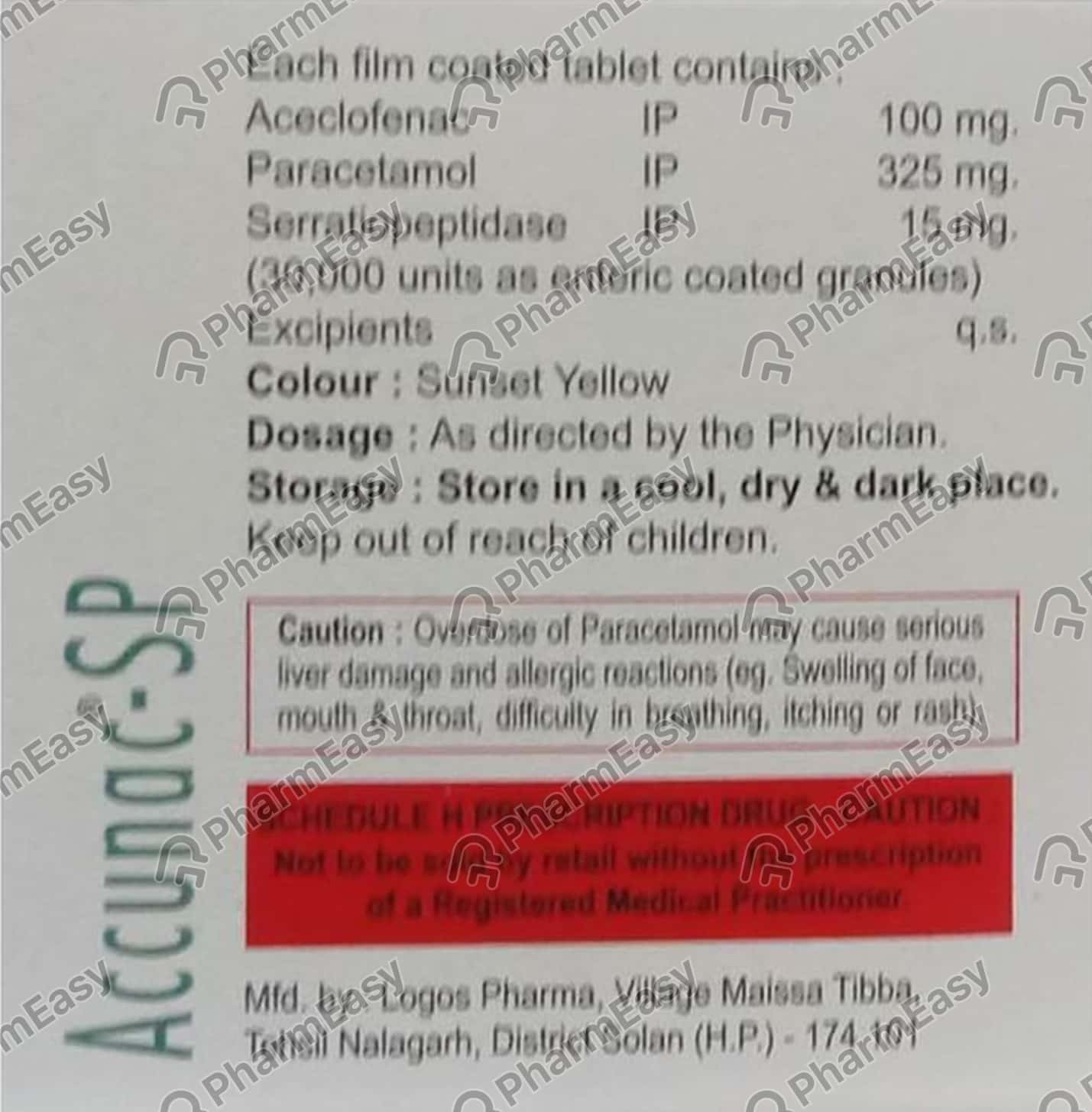 Buy Accunac Sp Strip Of 10 Tablets Online at Flat 15% OFF | PharmEasy