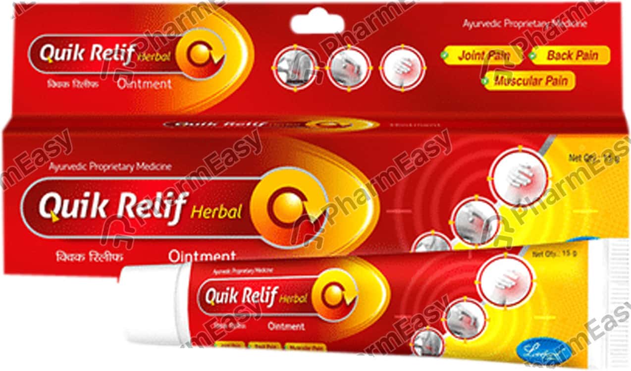 Buy QUIK RELIF HERBAL TUBE OF 15GM OINTMENT Online & Get Upto 60% OFF ...