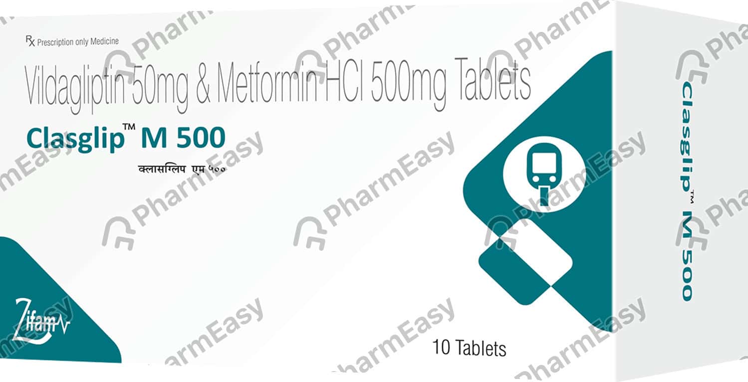 Clasglip M 500mg Strip Of 10 Tablets: Uses, Side Effects, Price ...