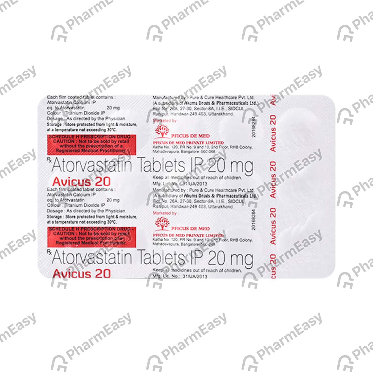 Avicus 20 MG Tablet (15): Uses, Side Effects, Price & Dosage | PharmEasy