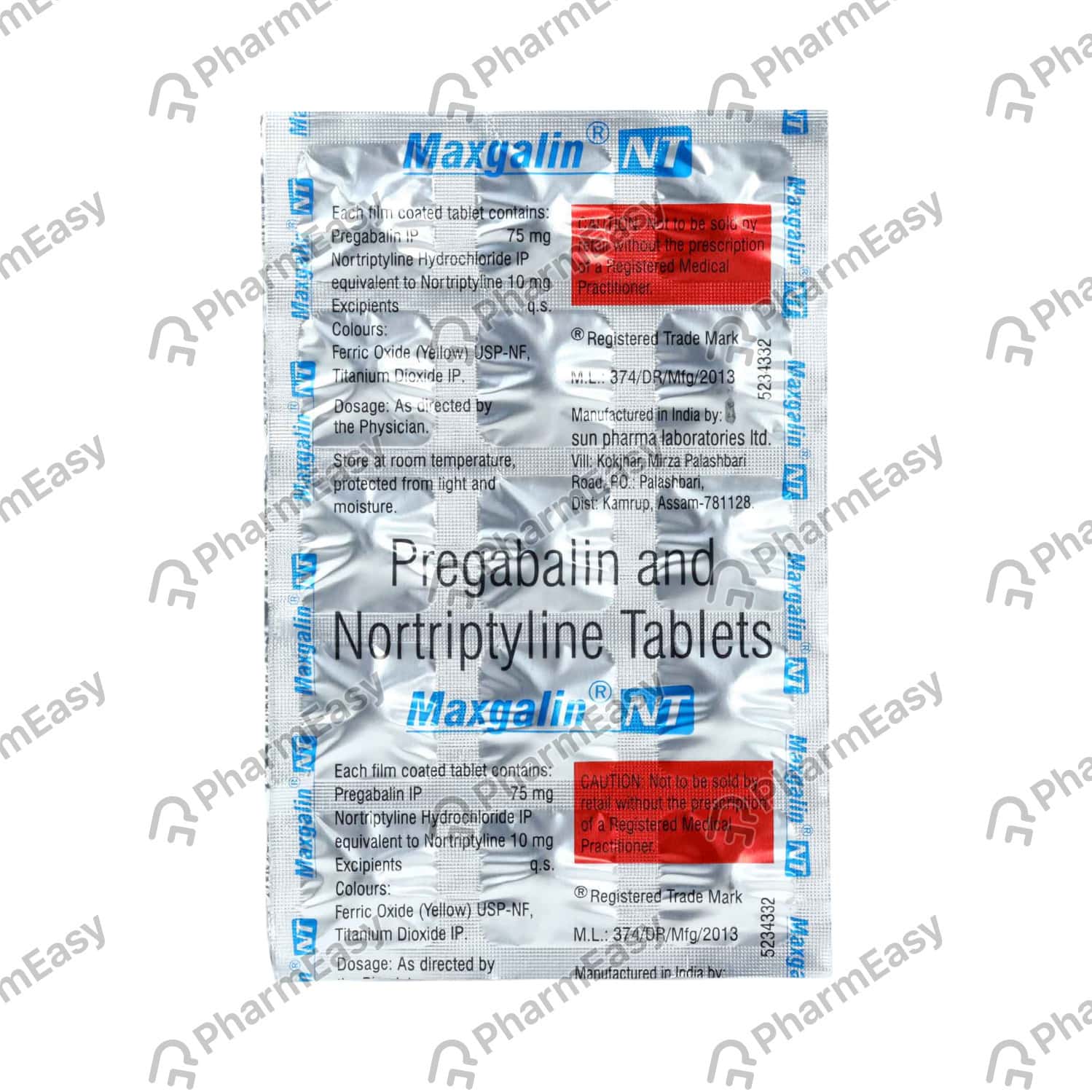 Maxgalin Nt Strip Of 15 Tablets: Uses, Side Effects, Price & Dosage ...