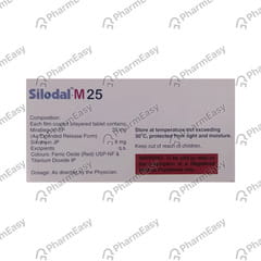 Silodal M 25mg Strip Of 14 Capsule And Tablet Combikit: Uses, Side ...