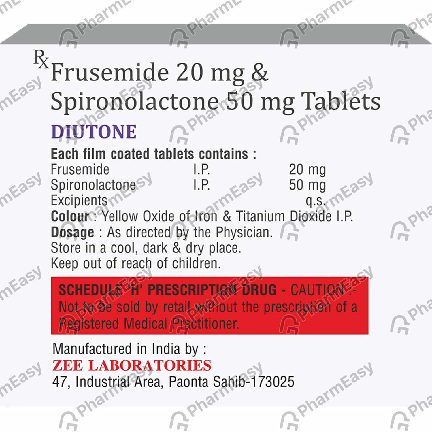 Buy Diutone Strip Of 10 Tablets Online at Flat 15% OFF | PharmEasy