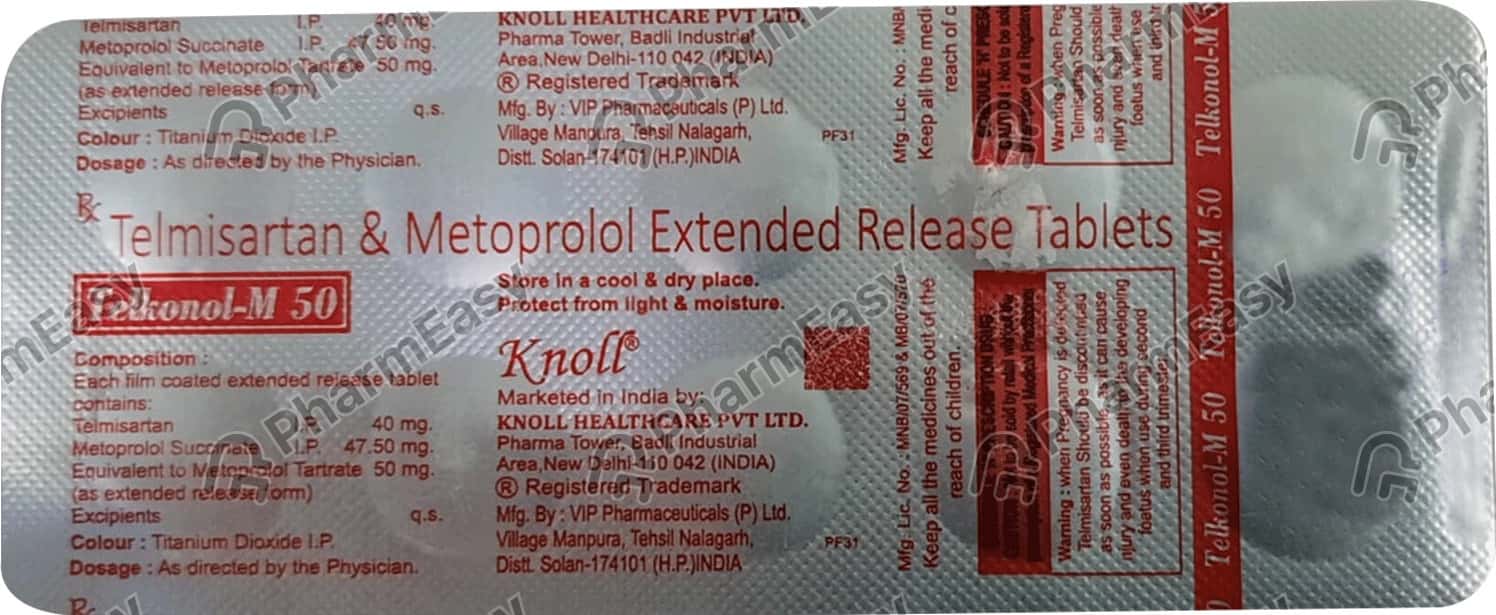 Telmichek M 50mg Tablet: Uses, Side Effects, Price & Dosage | PharmEasy