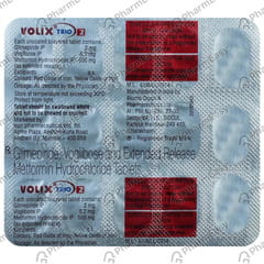 Volix Trio 2mg Strip Of 15 Tablets: Uses, Side Effects, Price & Dosage ...