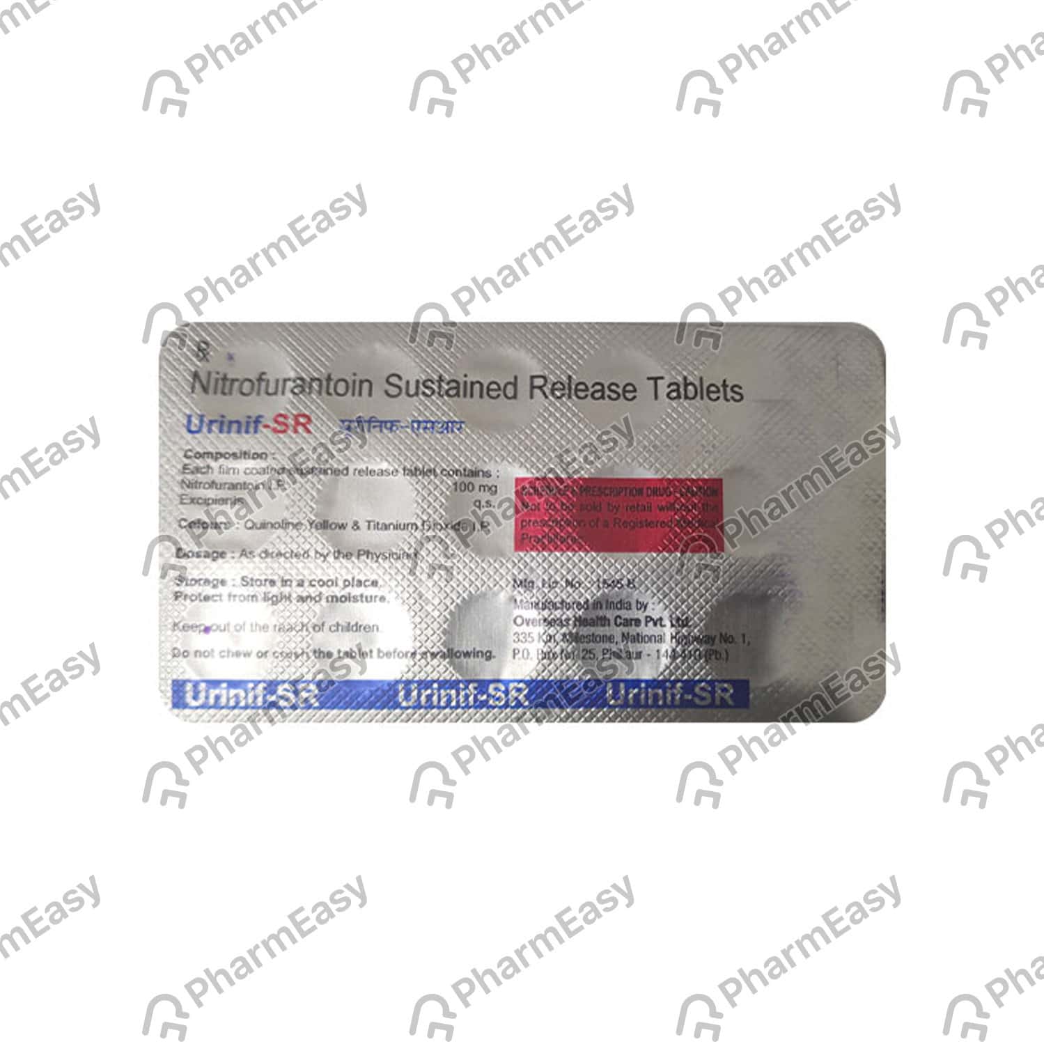 Urinif Sr 100 MG Tablet (15): Uses, Side Effects, Price & Dosage ...