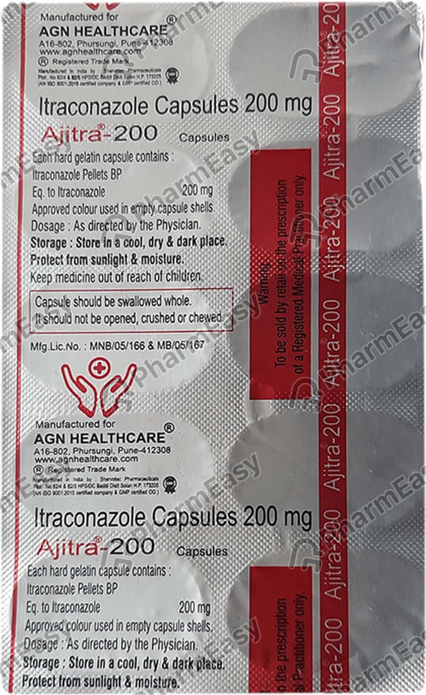 Ajitra 200 MG Capsule (10): Uses, Side Effects, Price & Dosage | PharmEasy