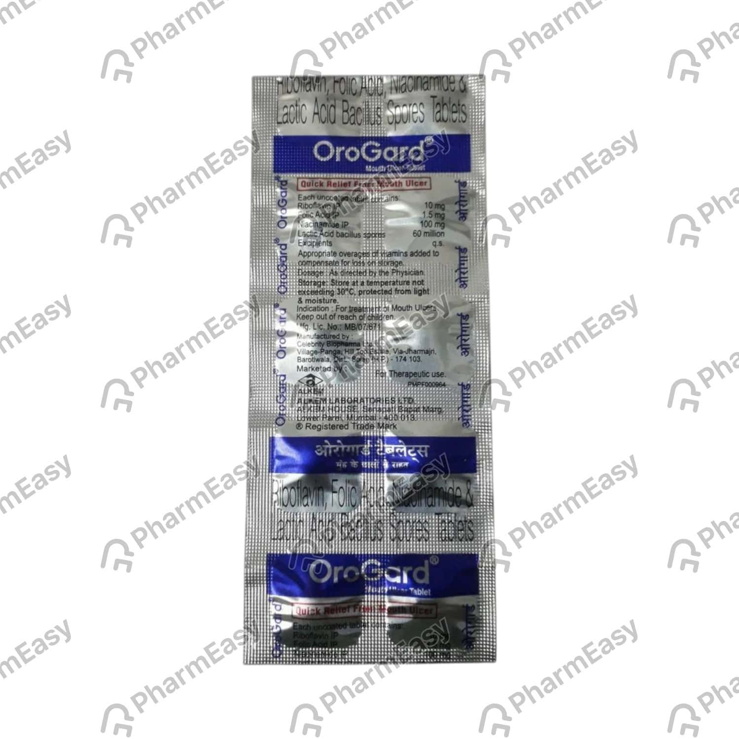 Buy Orogard Strip Of 10 Mouth Ulcer Tablets Online & Save Up to 24% at ...