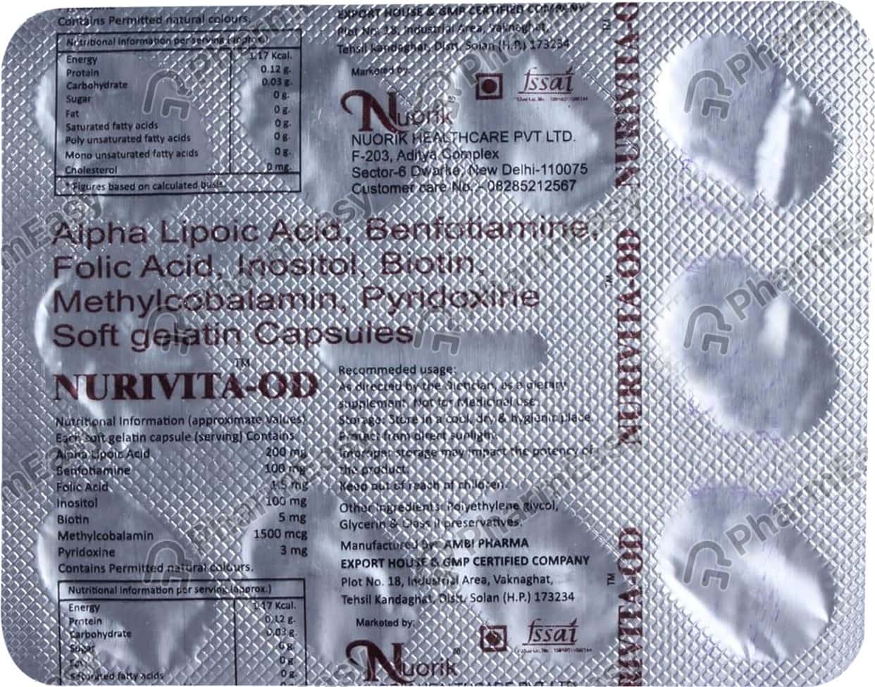 Buy Nurivita Od Strip Of 10 Capsules Online at Flat 15% OFF | PharmEasy