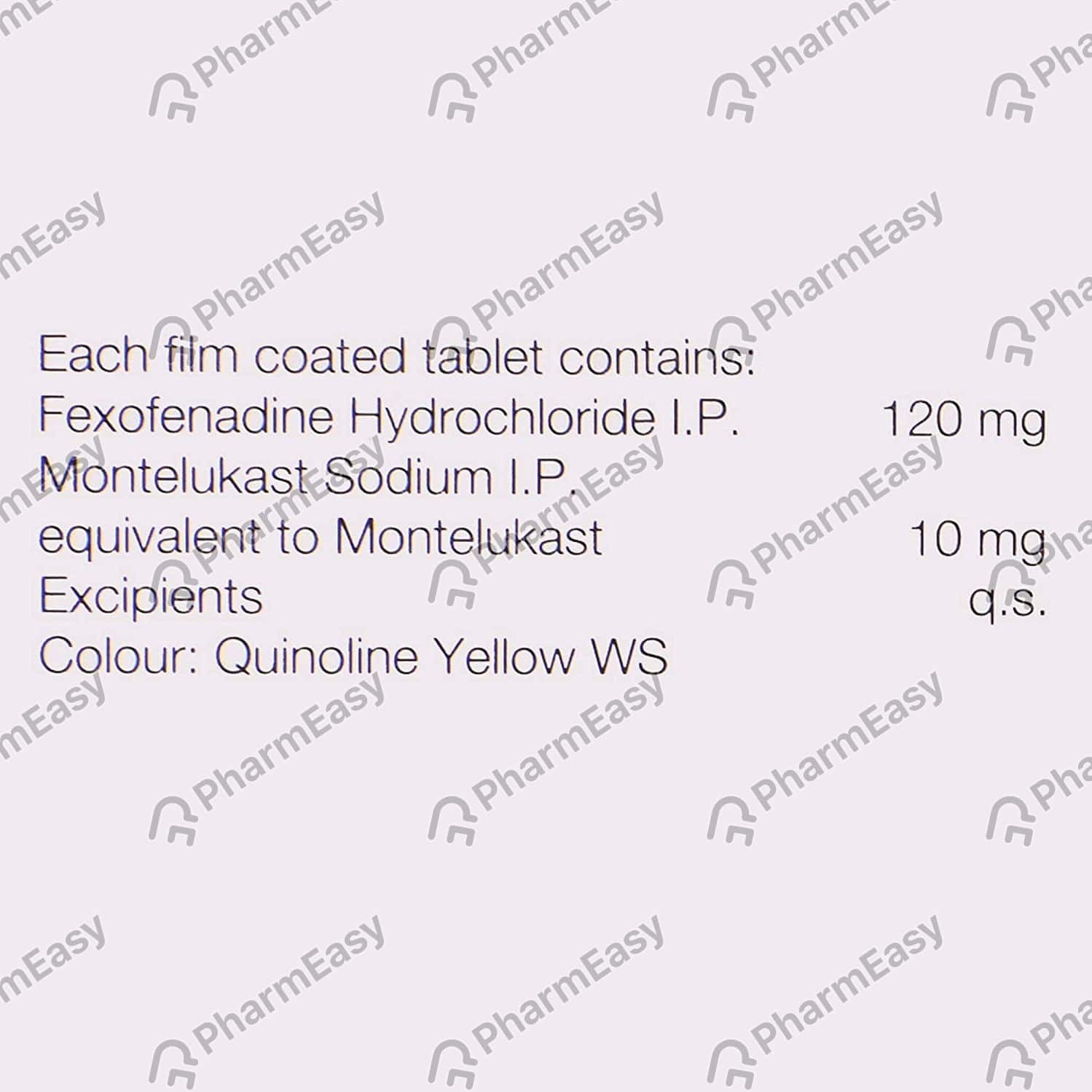 Montina Fx Strip Of 10 Tablets: Uses, Side Effects, Price & Dosage ...