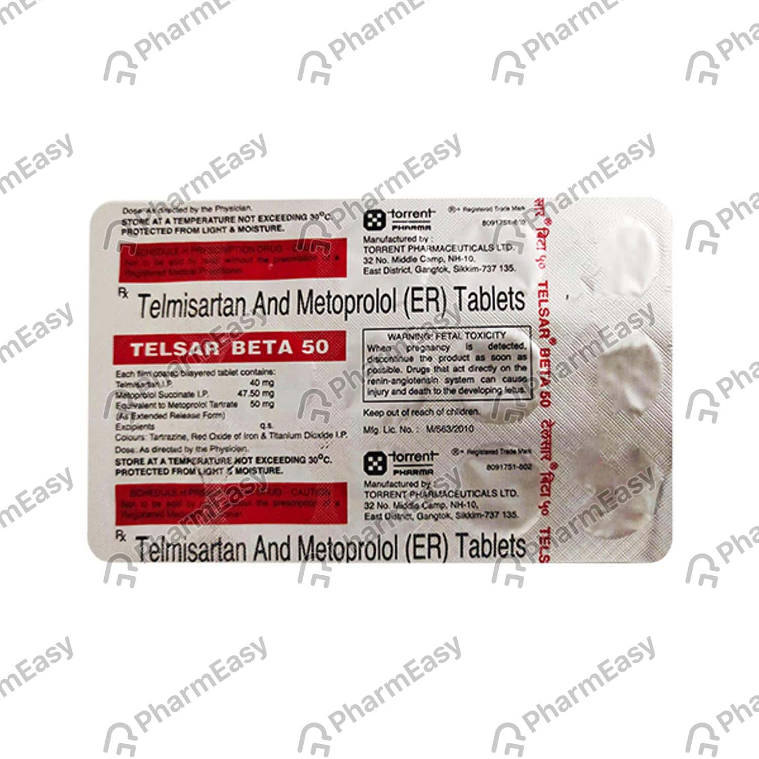 Telsar Beta 50mg Strip Of 15 Tablets: Uses, Side Effects, Price ...