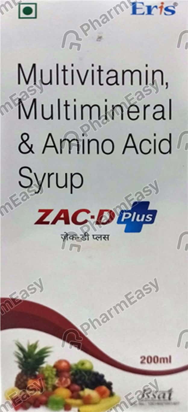 Buy Zac D Plus Bottle Of 200ml Syrup Online at Flat 15% OFF | PharmEasy
