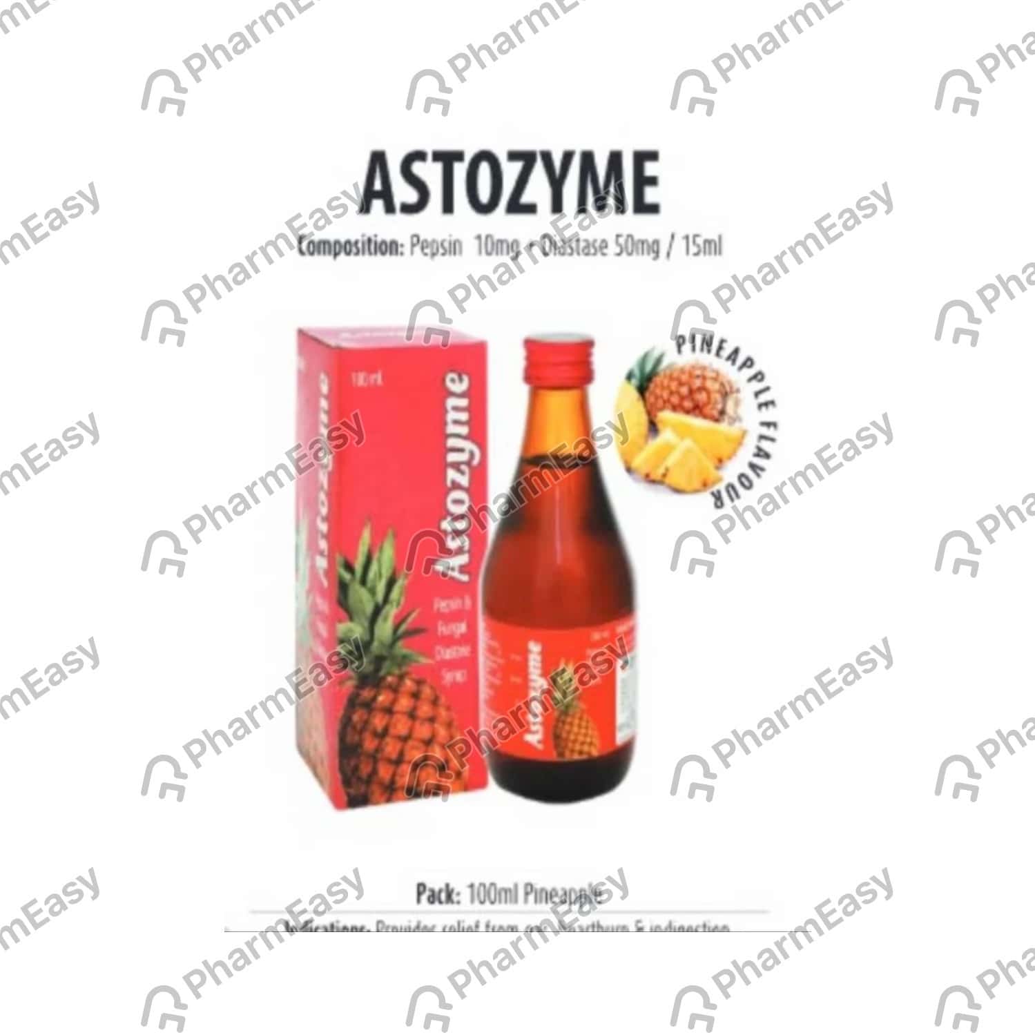 Astozyme Pineapple Flavour Bottle Of 100ml Syrup: Uses, Side Effects ...
