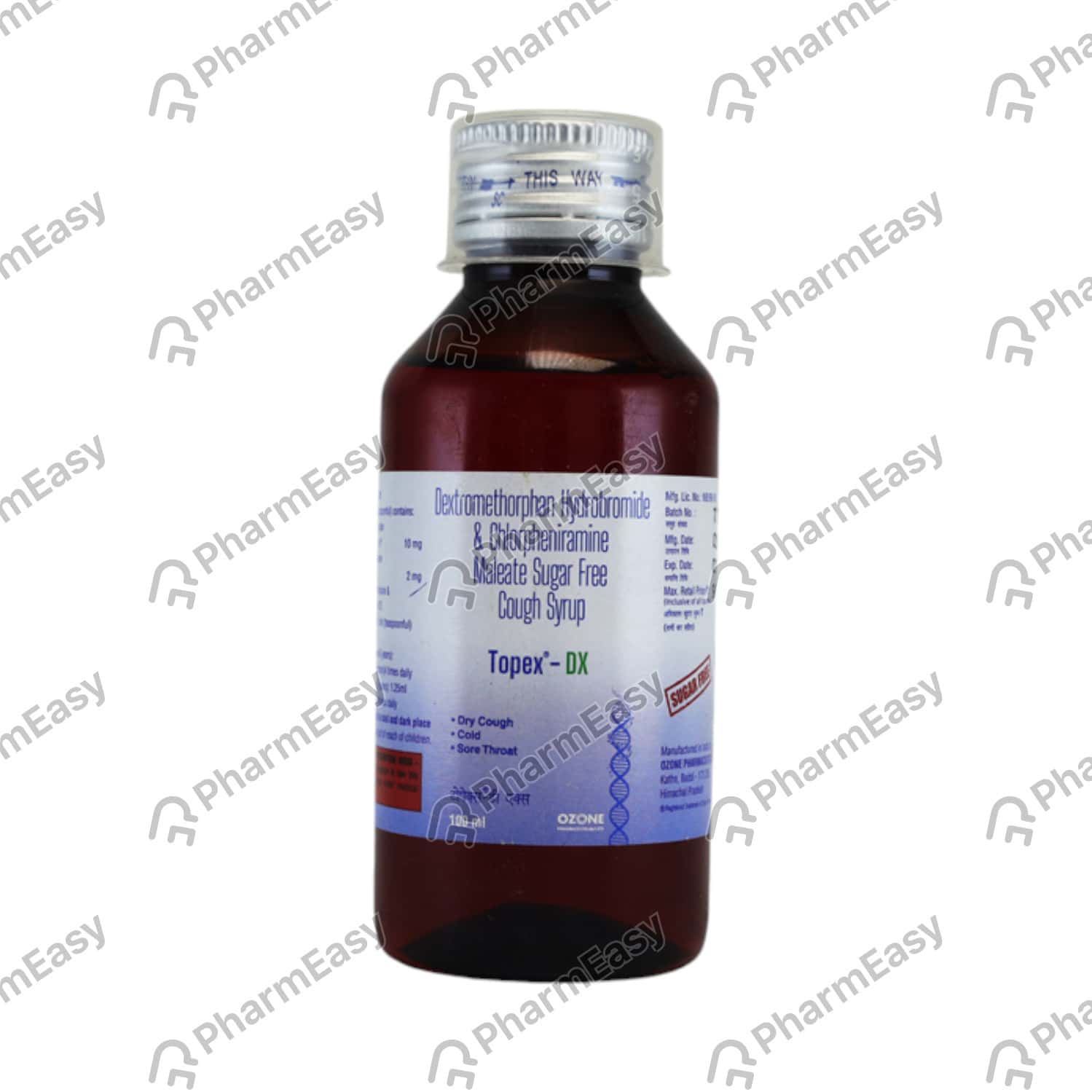Topex Dx Sugar Free Bottle Of 100ml Syrup: Uses, Side Effects, Price ...