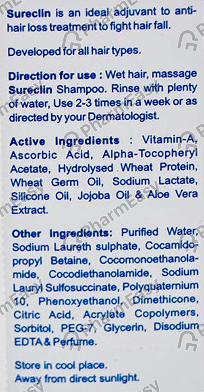 Buy SURECLIN BOTTLE OF 200ML SHAMPOO Online & Get Upto 60% OFF at PharmEasy
