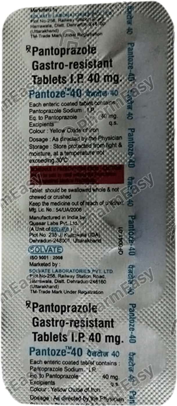 Buy Pantoze 0 MG Tablet (10) Online at Flat 15% OFF | PharmEasy