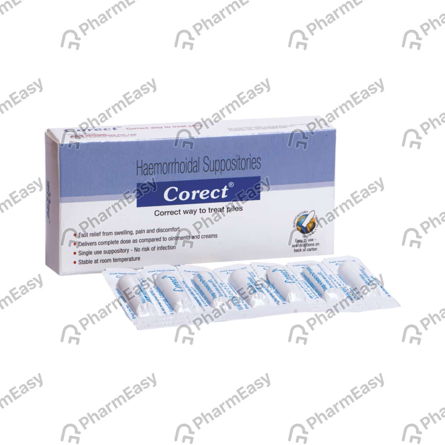 Corect Strip Of 7 Rectal Suppository: Uses, Side Effects, Price ...