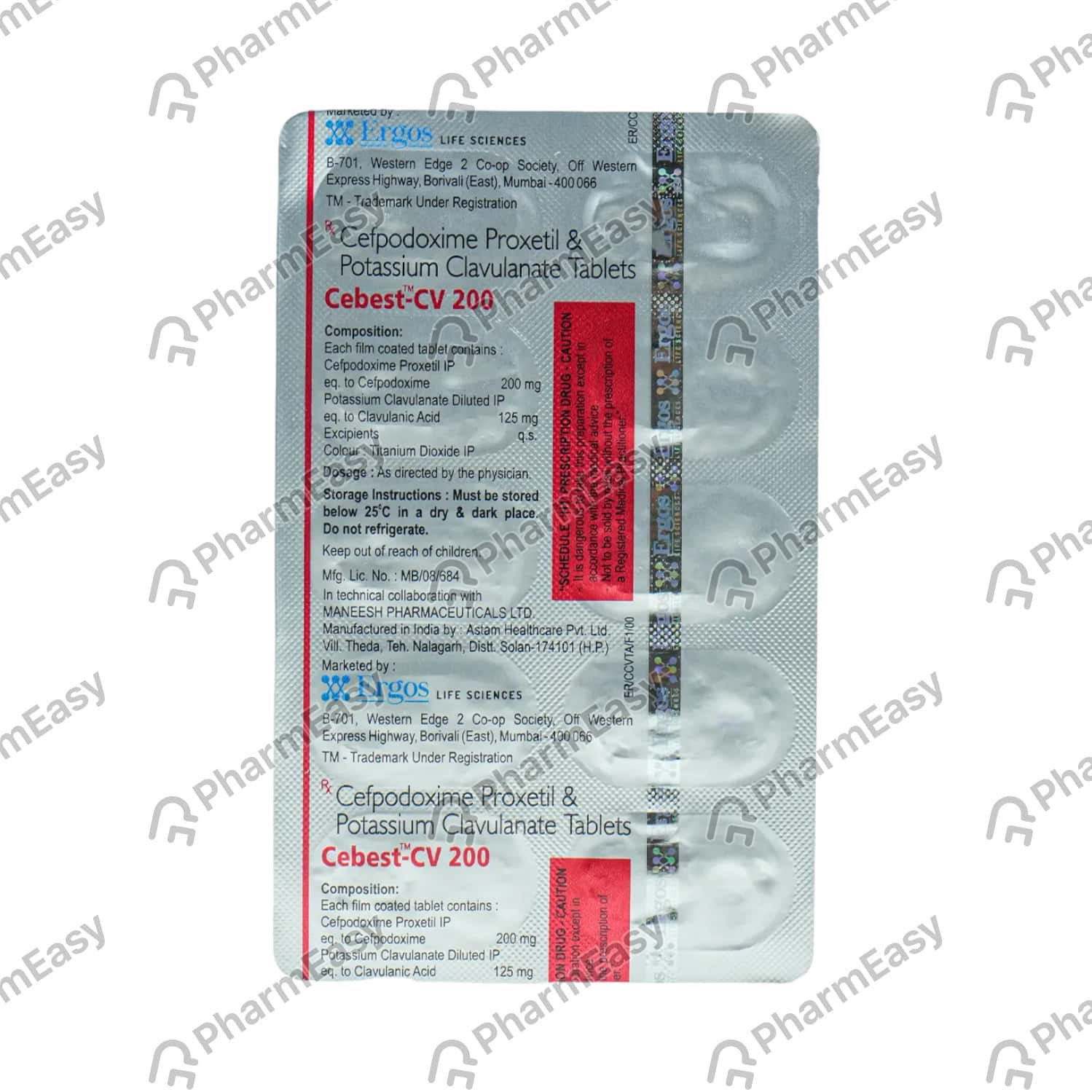 Cebest Cv 200mg Strip Of 10 Tablets: Uses, Side Effects, Price & Dosage ...