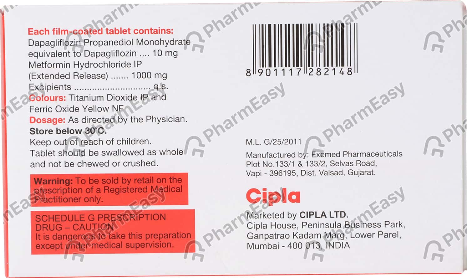Buy Dapasach M 10/1000mg Strip Of 10 Tablets Online at Flat 15% OFF ...