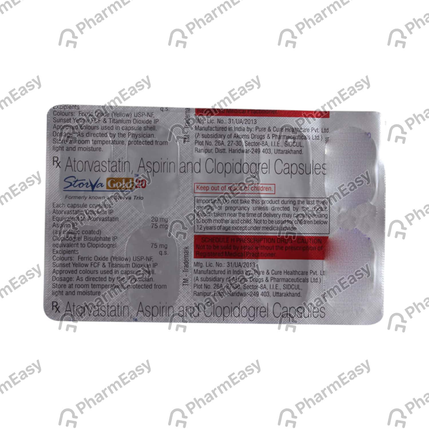 Storva Gold 20mg Strip Of 10 Capsules: Uses, Side Effects, Price ...