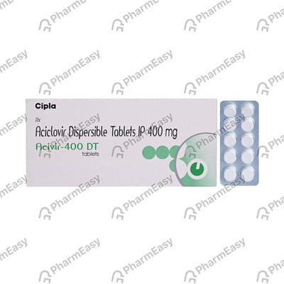 Buy Acivir Dt 400 MG Tablet (10) Online at Flat 15% OFF | PharmEasy
