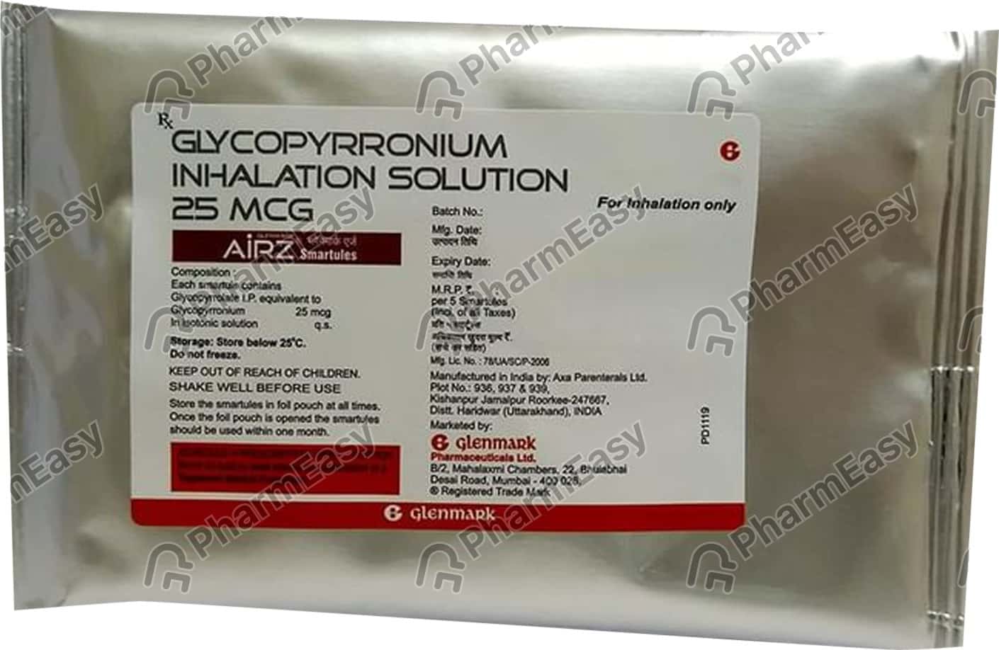 Buy Airz 25 MCG Smartule (5) Online at Flat 15% OFF | PharmEasy