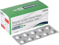 Buy Metolar 3d 25mg Strip Of 10 Tablets Online at Flat 15% OFF | PharmEasy
