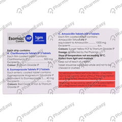Esomac Hp 1gm Tablet Combikit: Uses, Side-effects, Price, Dosage & More ...