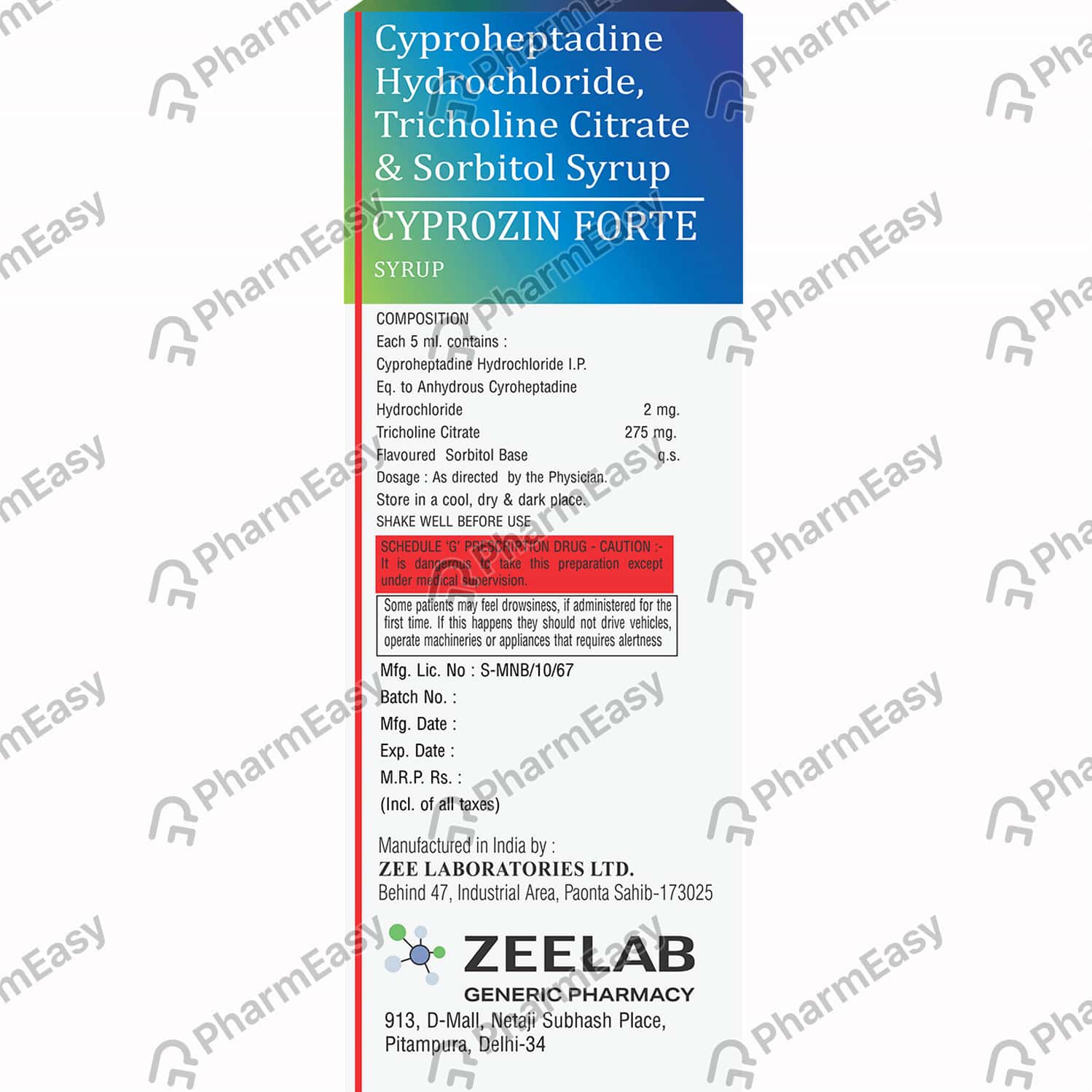 Cyprozin Forte Bottle Of 200ml Syrup: Uses, Side Effects, Price ...