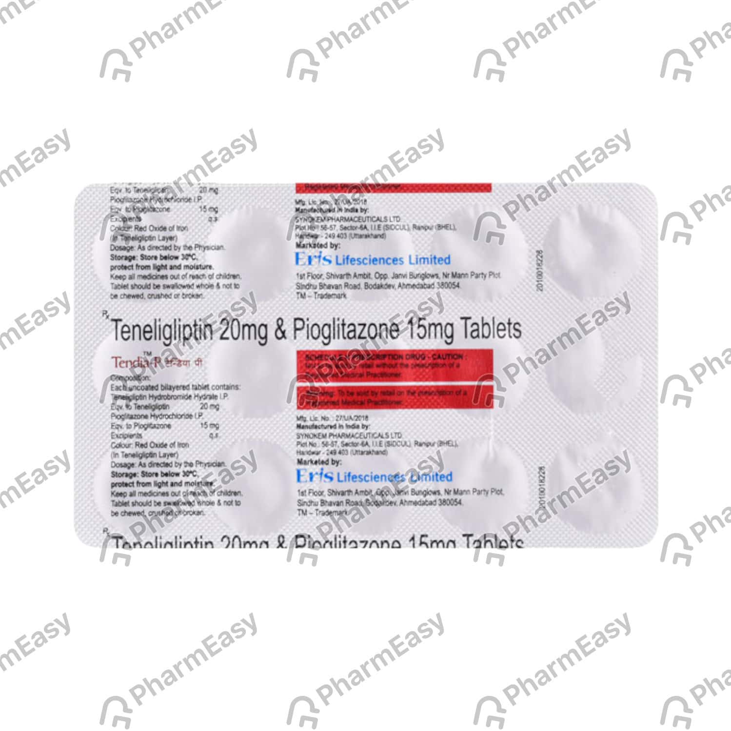 Buy Tendia P Strip Of 15 Tablets Online at Flat 15% OFF | PharmEasy
