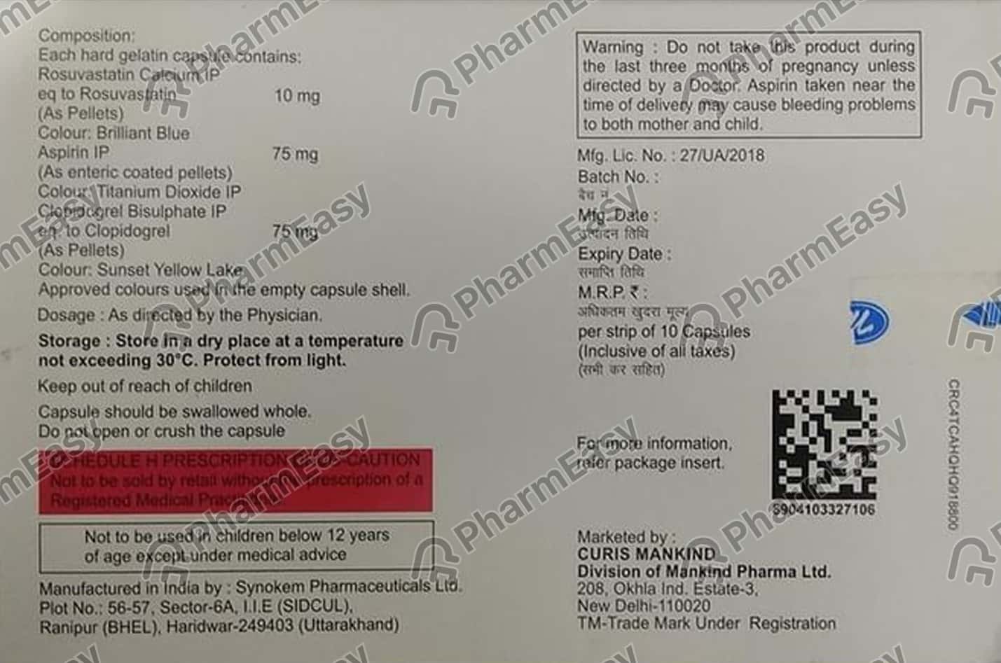 Statpure Gold 10mg Strip Of 10 Capsules: Uses, Side Effects, Price ...