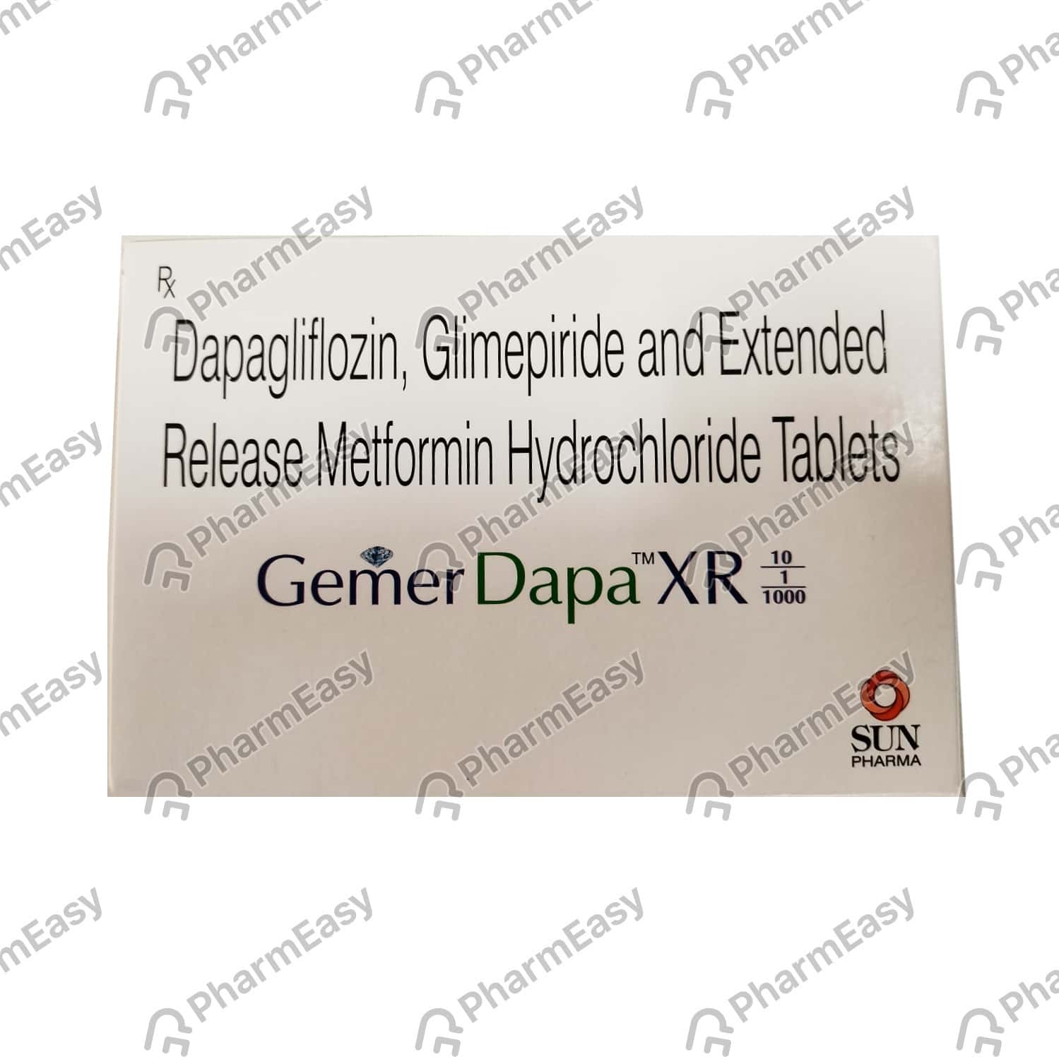 Gemer Dapa Xr 10/1/1000mg Strip Of 7 Tablets: Uses, Side Effects, Price ...